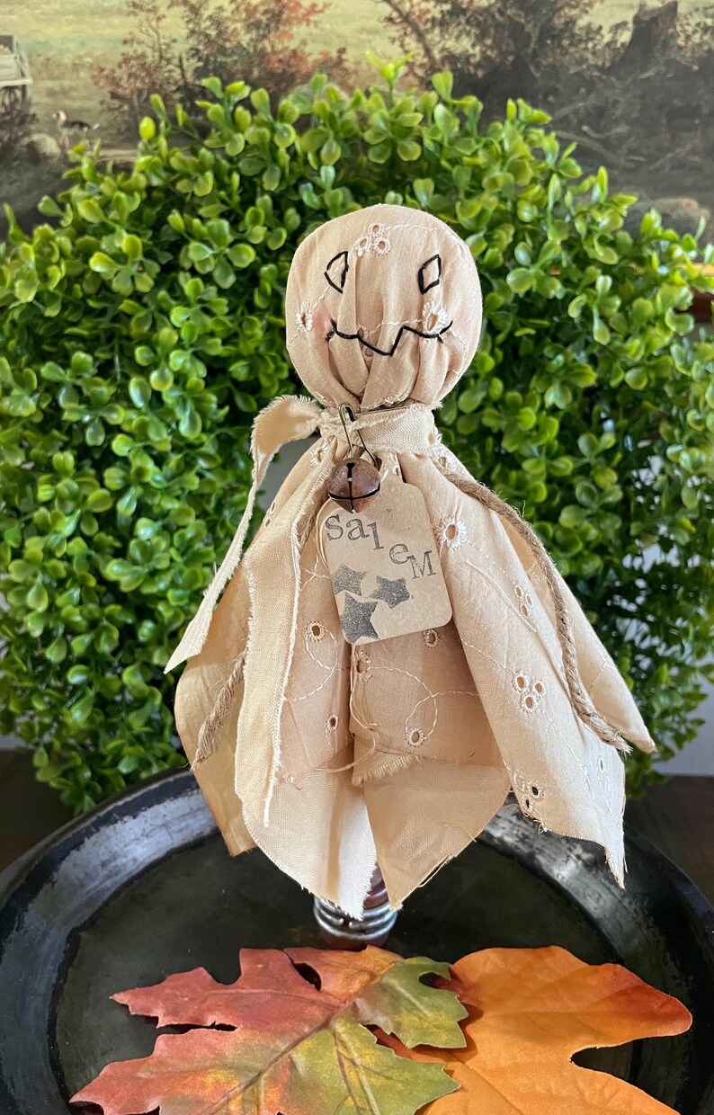 Ghost Shelf Sitter, Ghost Spindle, Halloween Shelf Sitter, Primitive ...
