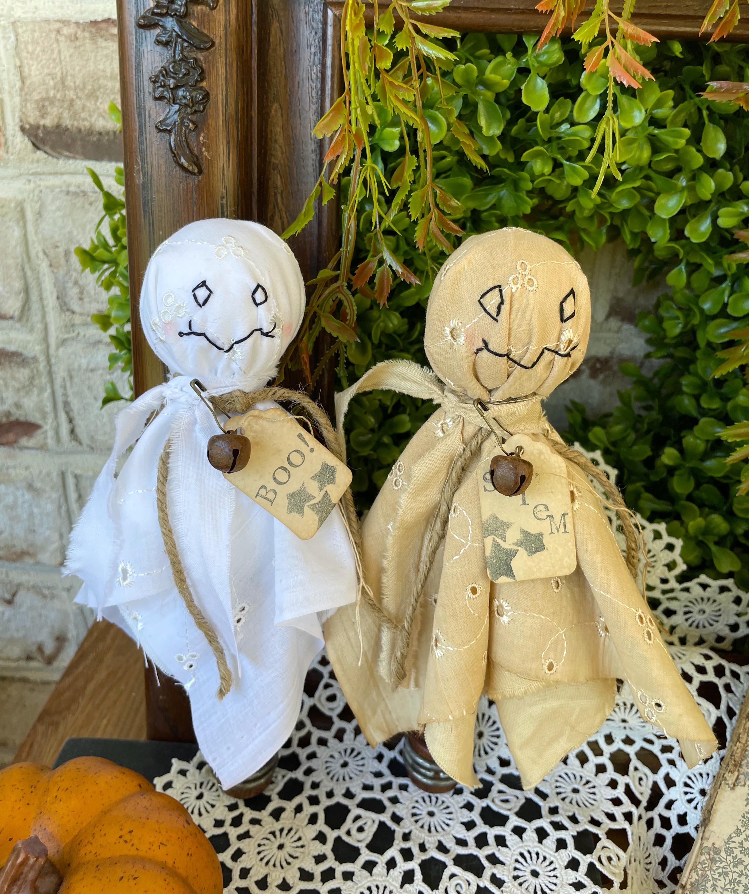 Ghost Shelf Sitter, Ghost Spindle, Halloween Shelf Sitter, Primitive ...
