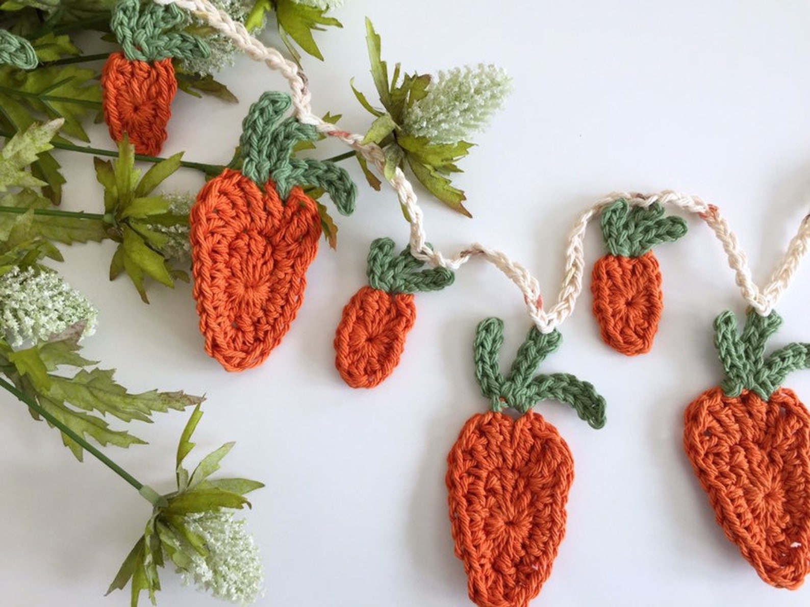 Crochet Carrot Garland Easter Carrot Garland Farmhouse - Etsy