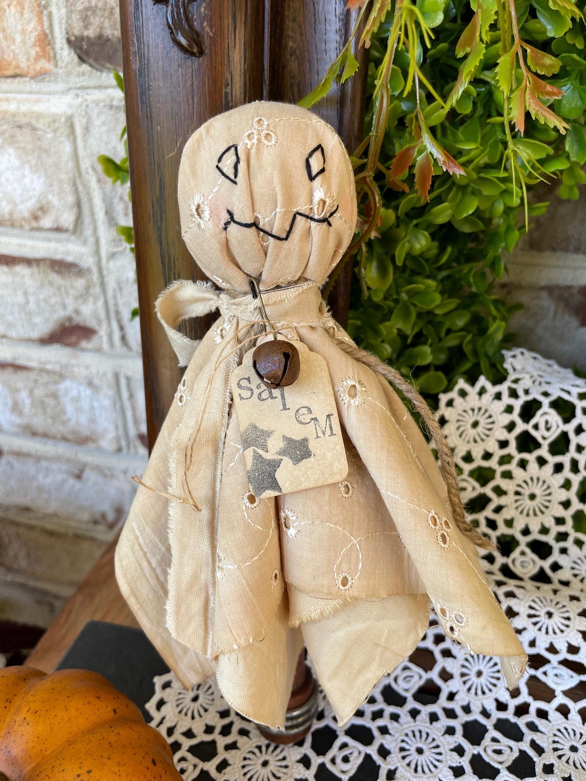Ghost Shelf Sitter, Ghost Spindle, Halloween Shelf Sitter, Primitive ...