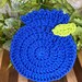 Blueberry Coasters Set, Crochet Drink Coasters, Blueberry Kitchen Decor ...