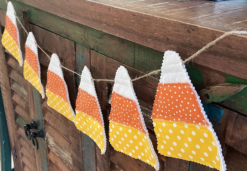 Candy Corn Garland, Halloween Candy Corn Banner, Fall Farmhouse ...