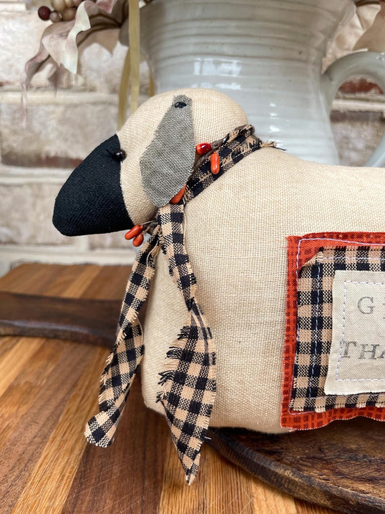 Primitive Sheep, October Sheep, Farmhouse Thanksgiving Decor, Sheep ...