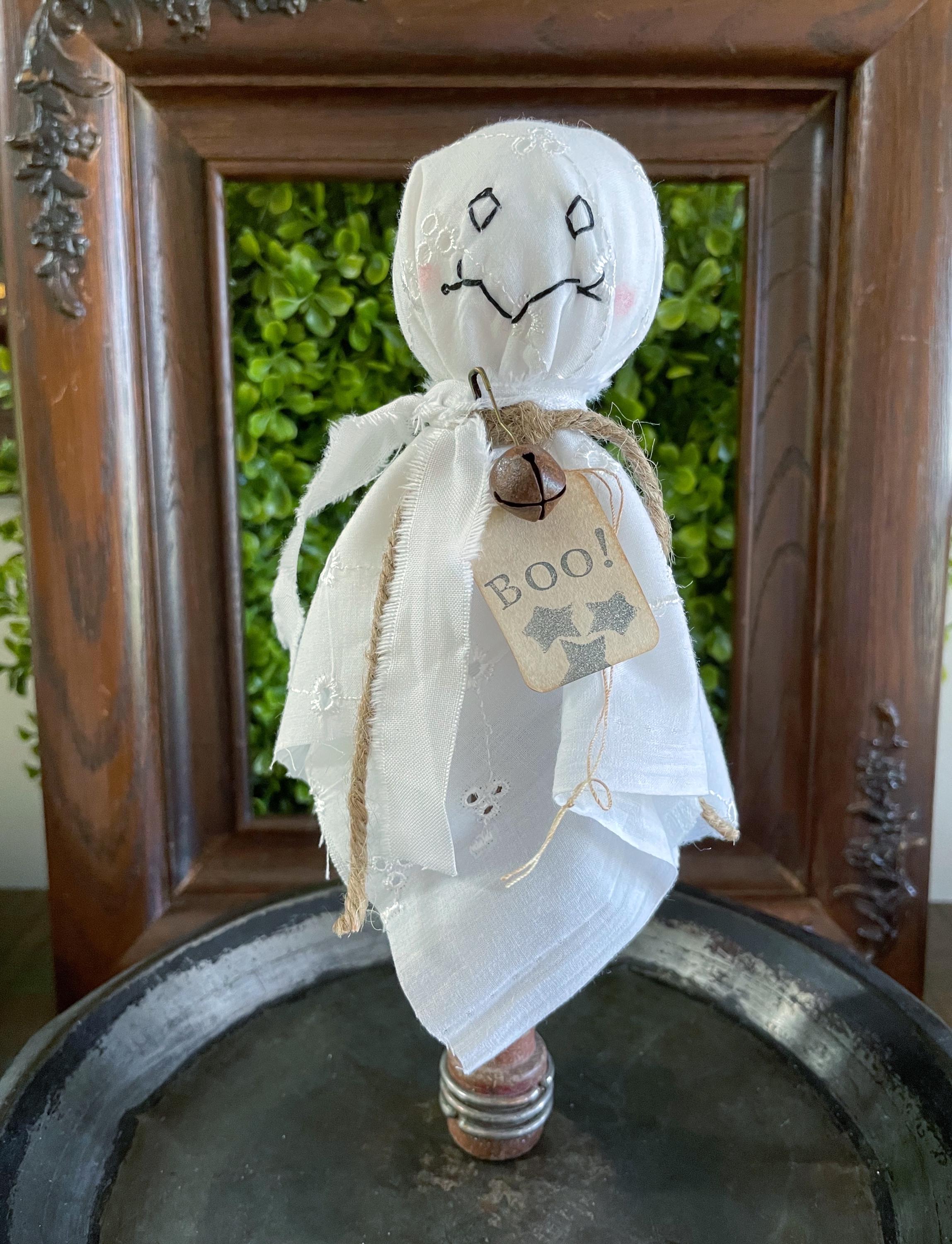 Ghost Shelf Sitter, Ghost Spindle, Halloween Shelf Sitter, Primitive ...