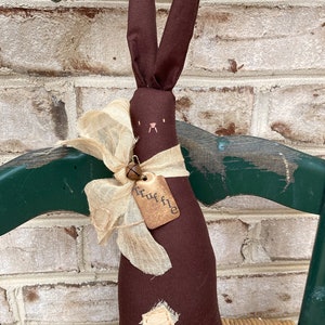 Primitive Chocolate Easter Bunny, Chocolate Bunny Decor, Farmhouse ...