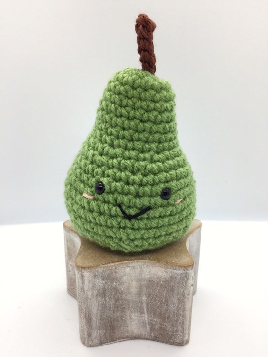 Pear Stress Ball Soft Fruit Fidget Toy Crochet Play Food | Etsy