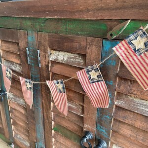 Patriotic Garland, Fourth of July Banner, Memorial Day Garland ...