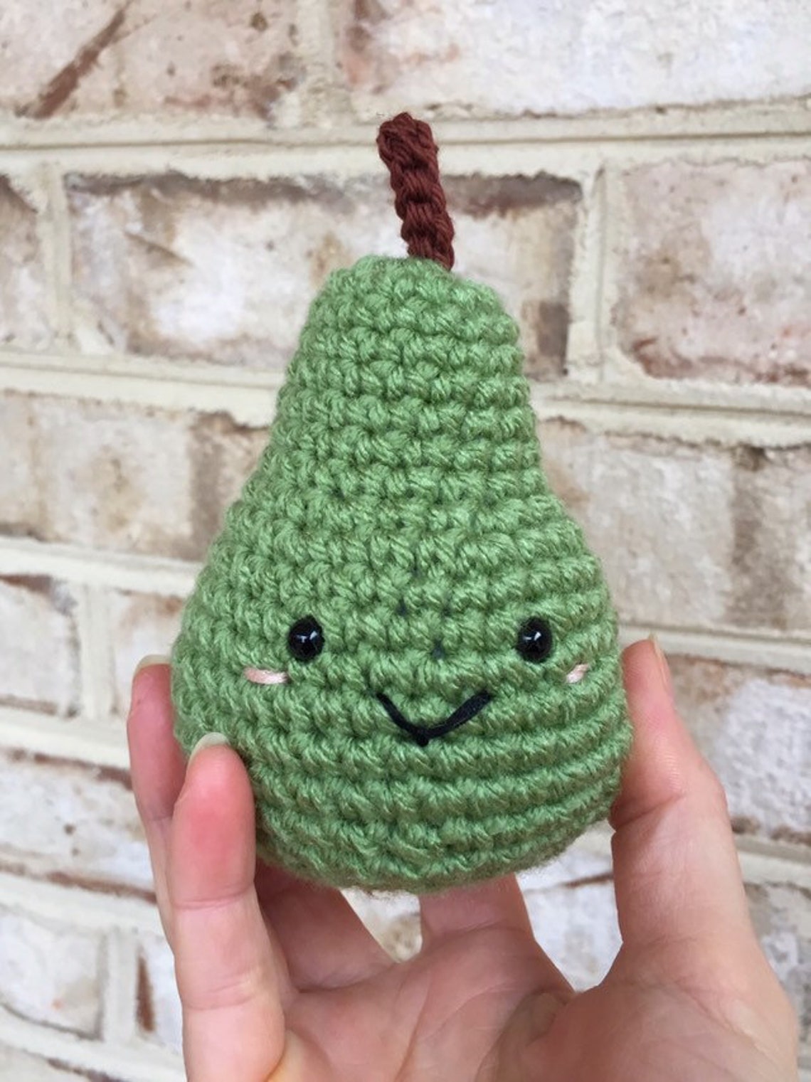 Pear Stress Ball Soft Fruit Fidget Toy Crochet Play Food | Etsy