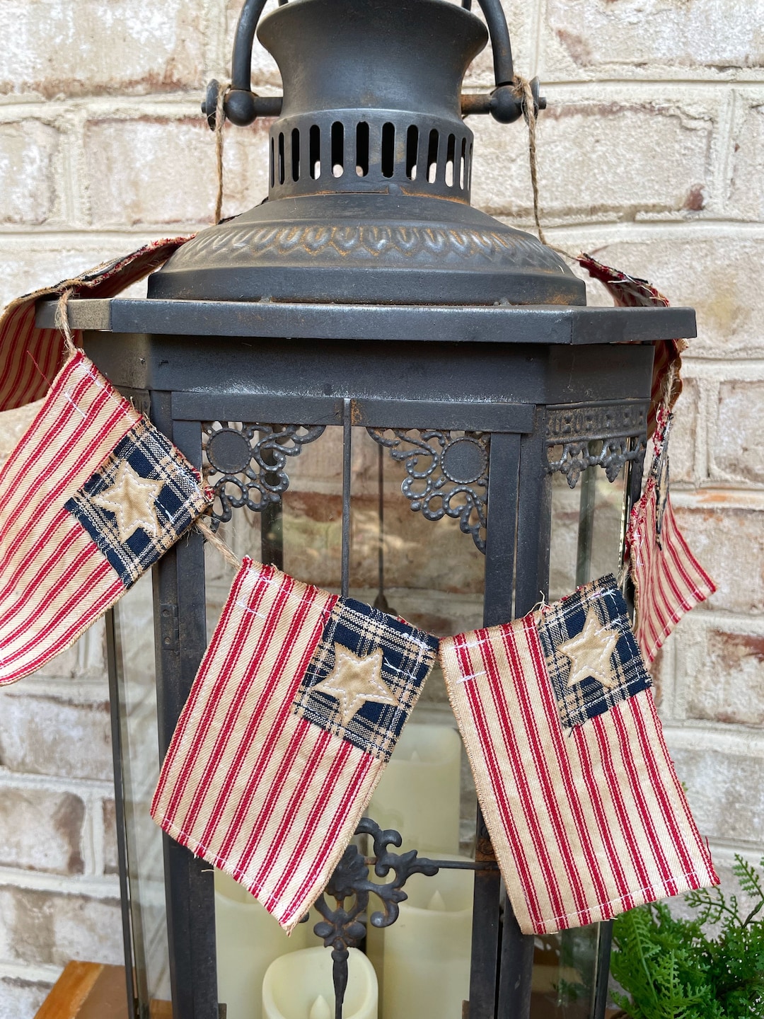 Patriotic Garland, Fourth of July Banner, Memorial Day Garland ...