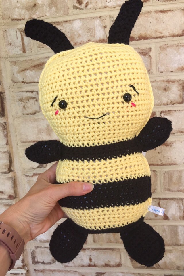 Stuffed Animals & Plushies Smiling Summer snuggly gift Bumble Bee ...