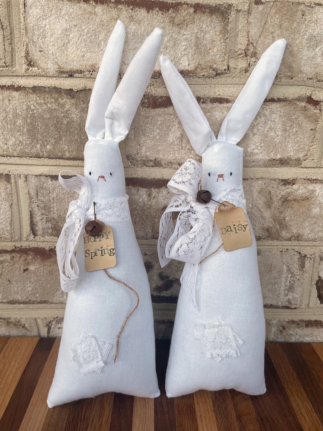 Primitive White Rabbit, White Easter Bunny, French Country Bunny Decor ...