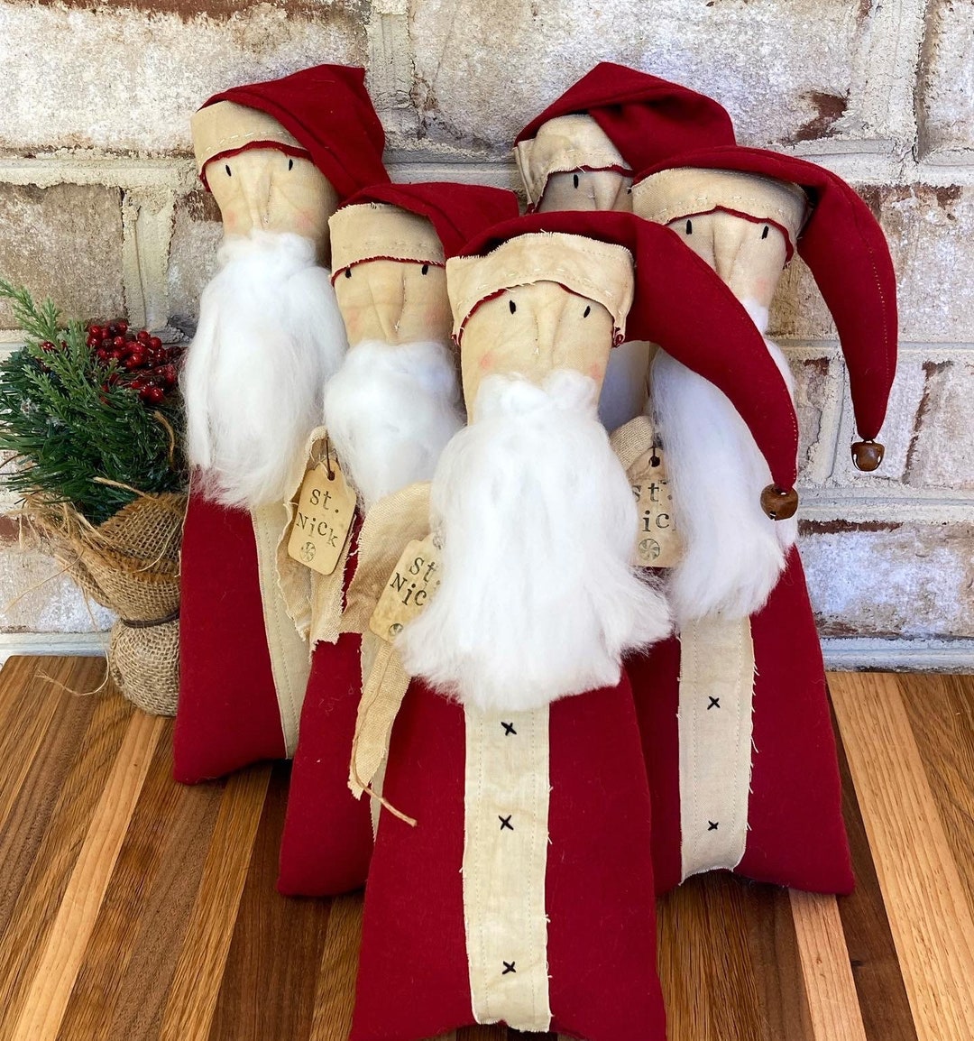 Primitive Santa Doll, Grungy Santa, Prim Christmas Decor, Primitive ...