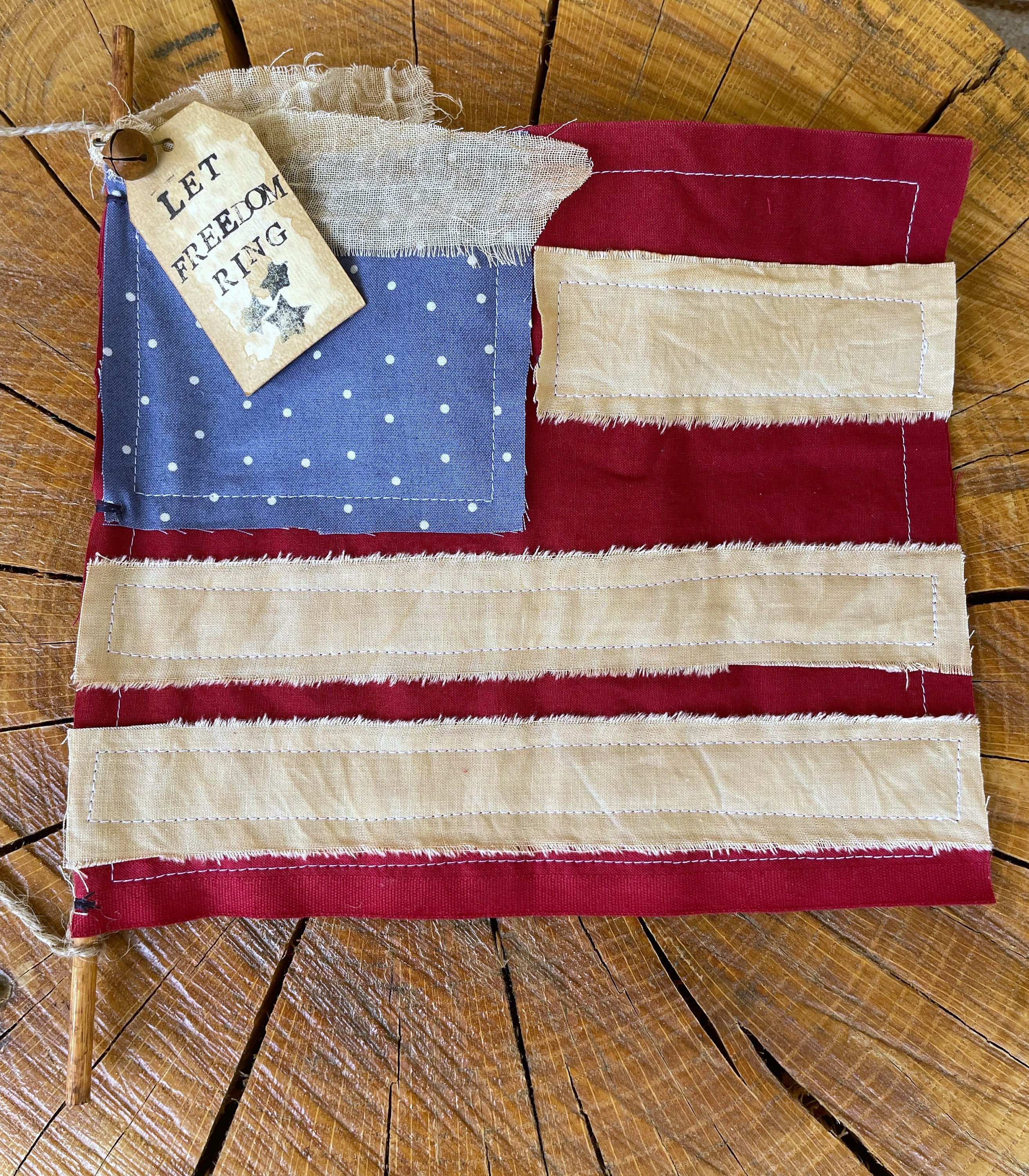 Primitive American Flag , American Flag Door Hanger, Primitive ...