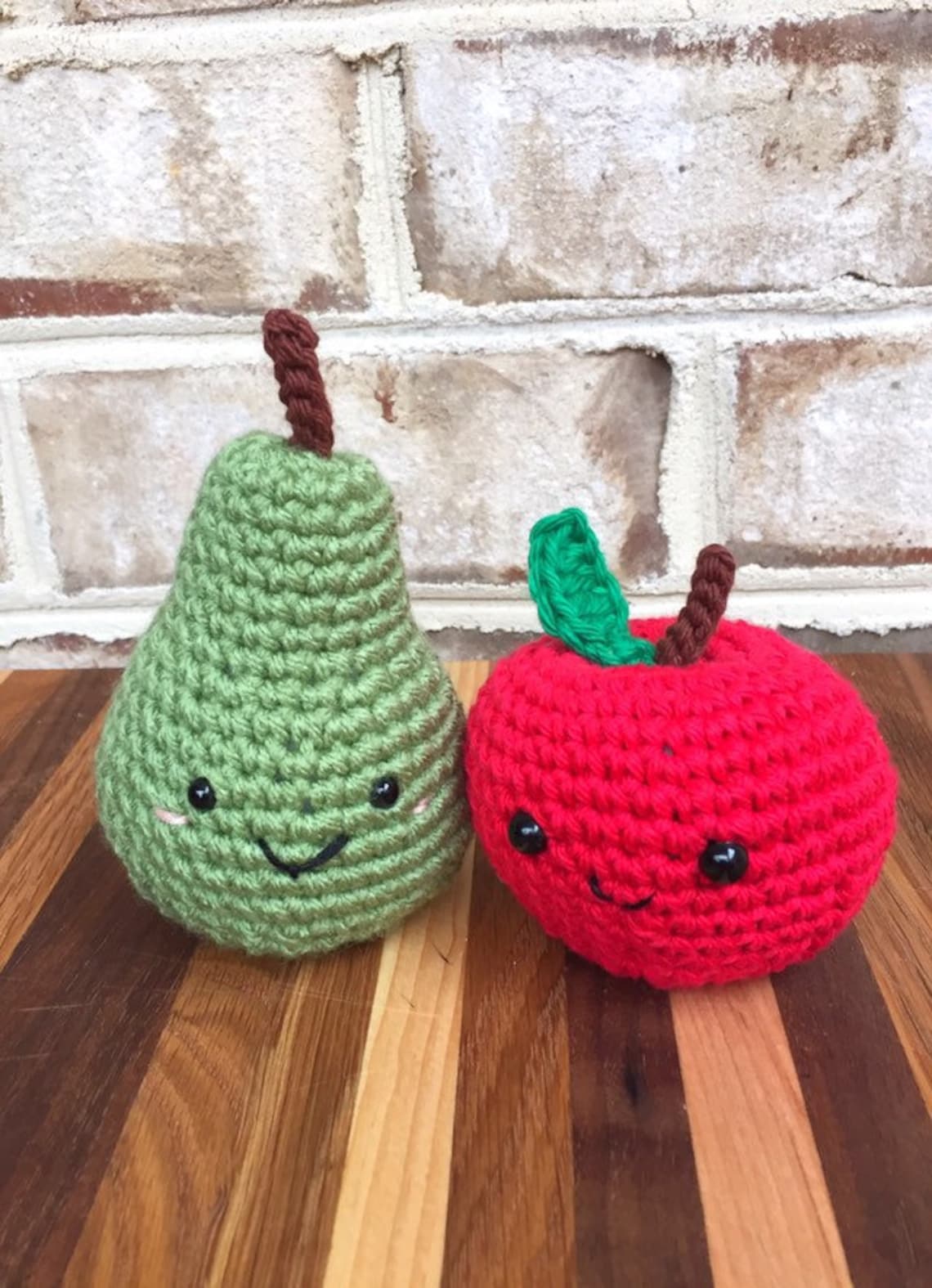 Pear Stress Ball Soft Fruit Fidget Toy Crochet Play Food | Etsy