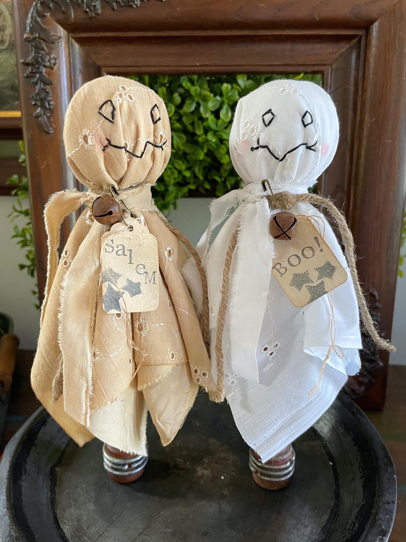 Ghost Shelf Sitter, Ghost Spindle, Halloween Shelf Sitter, Primitive ...