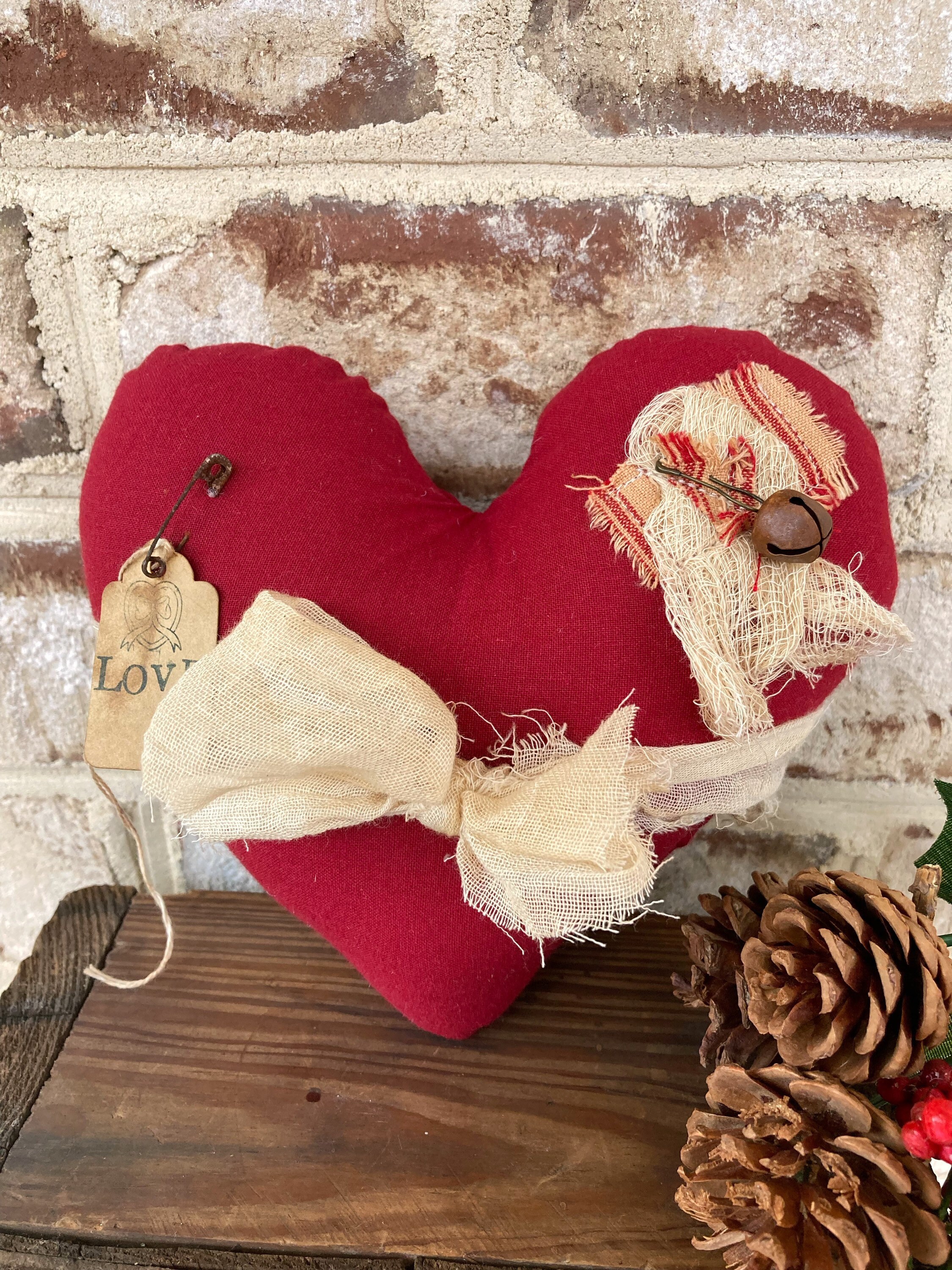 Primitive Valentine Heart, Primitive Love Letters, Valentine Shelf ...