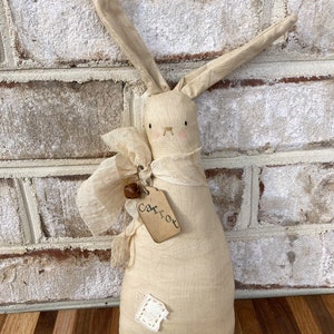 Primitive Easter Bunny, Primitive Rabbit Doll, Rustic Bunny, Farmhouse ...