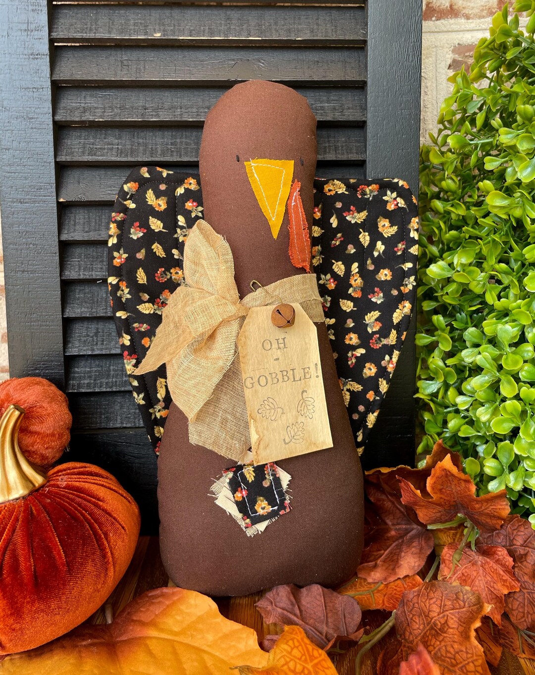 Primitive Turkey, Primitive Thanksgiving Decor, Turkey Shelf Sitter ...