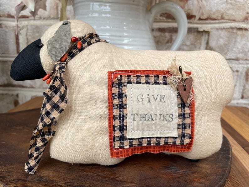 Primitive Sheep, October Sheep, Farmhouse Thanksgiving Decor, Sheep ...