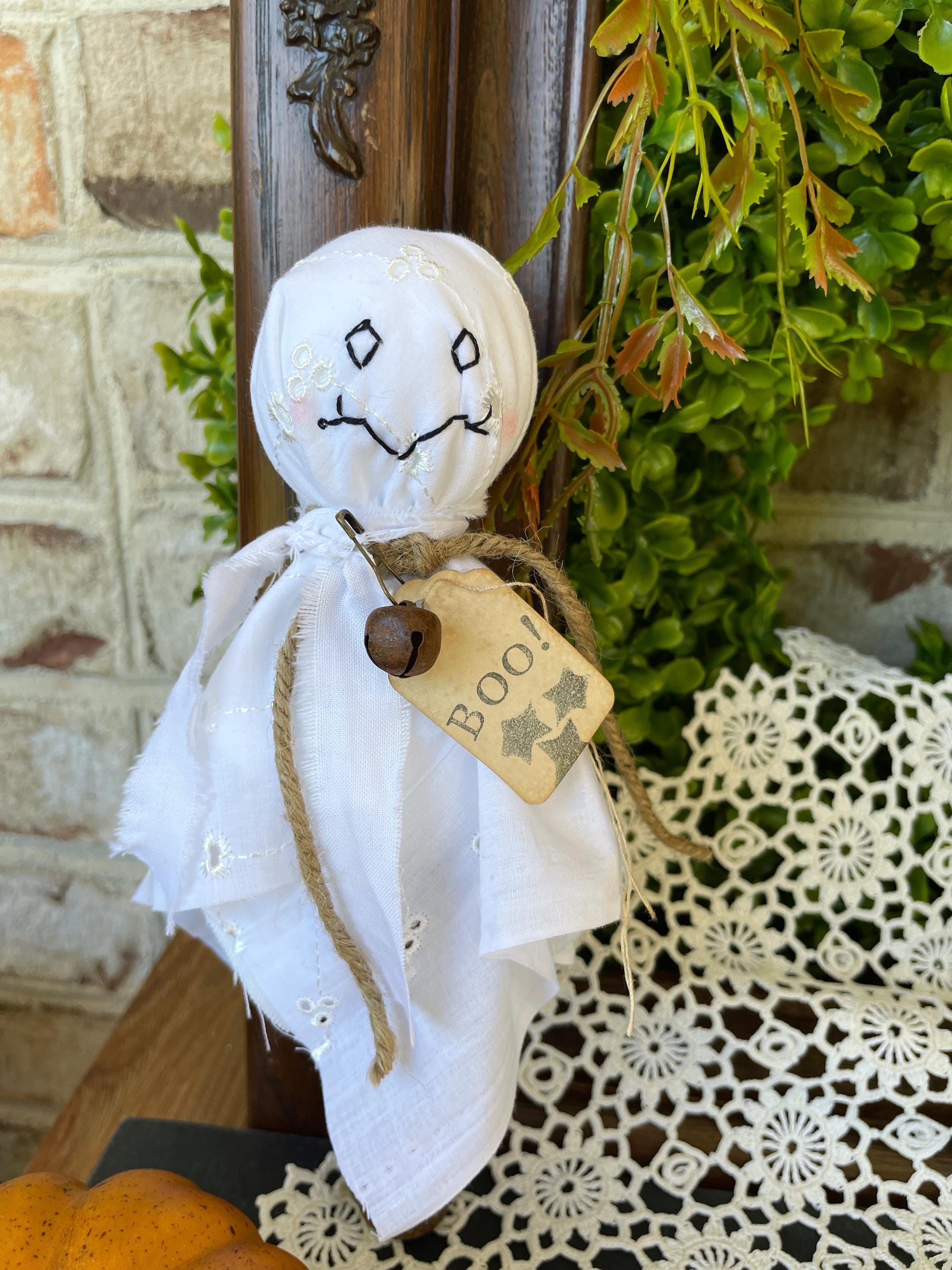 Ghost Shelf Sitter, Ghost Spindle, Halloween Shelf Sitter, Primitive ...