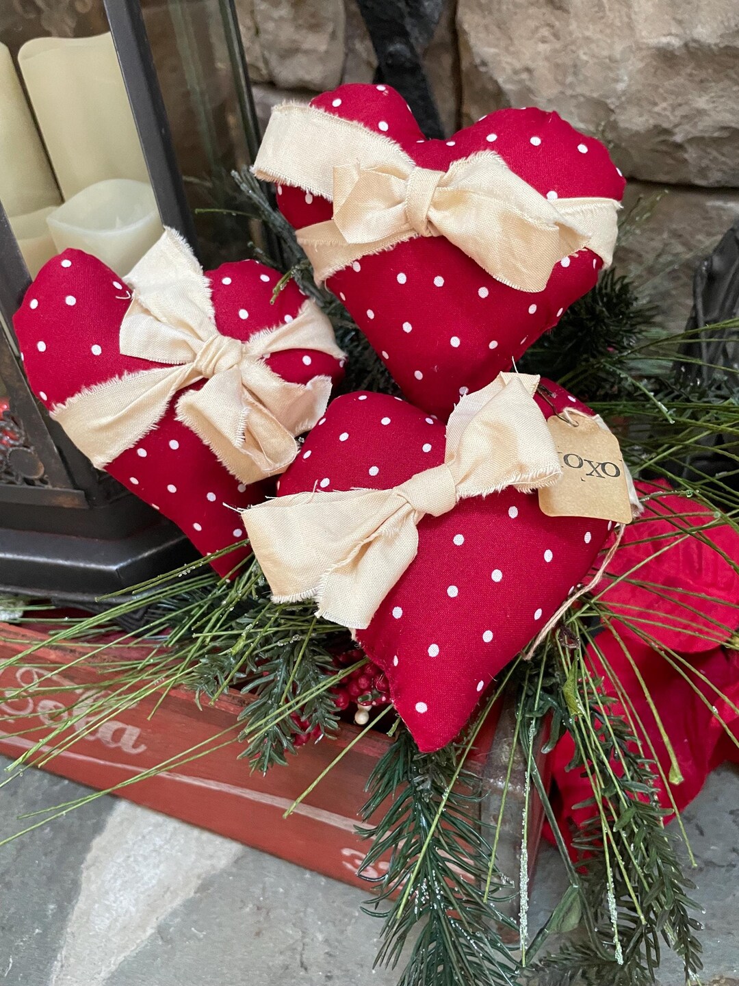 Valentine Bowl Filler, Heart Bowl Filler, Primitive Hearts Valentines ...