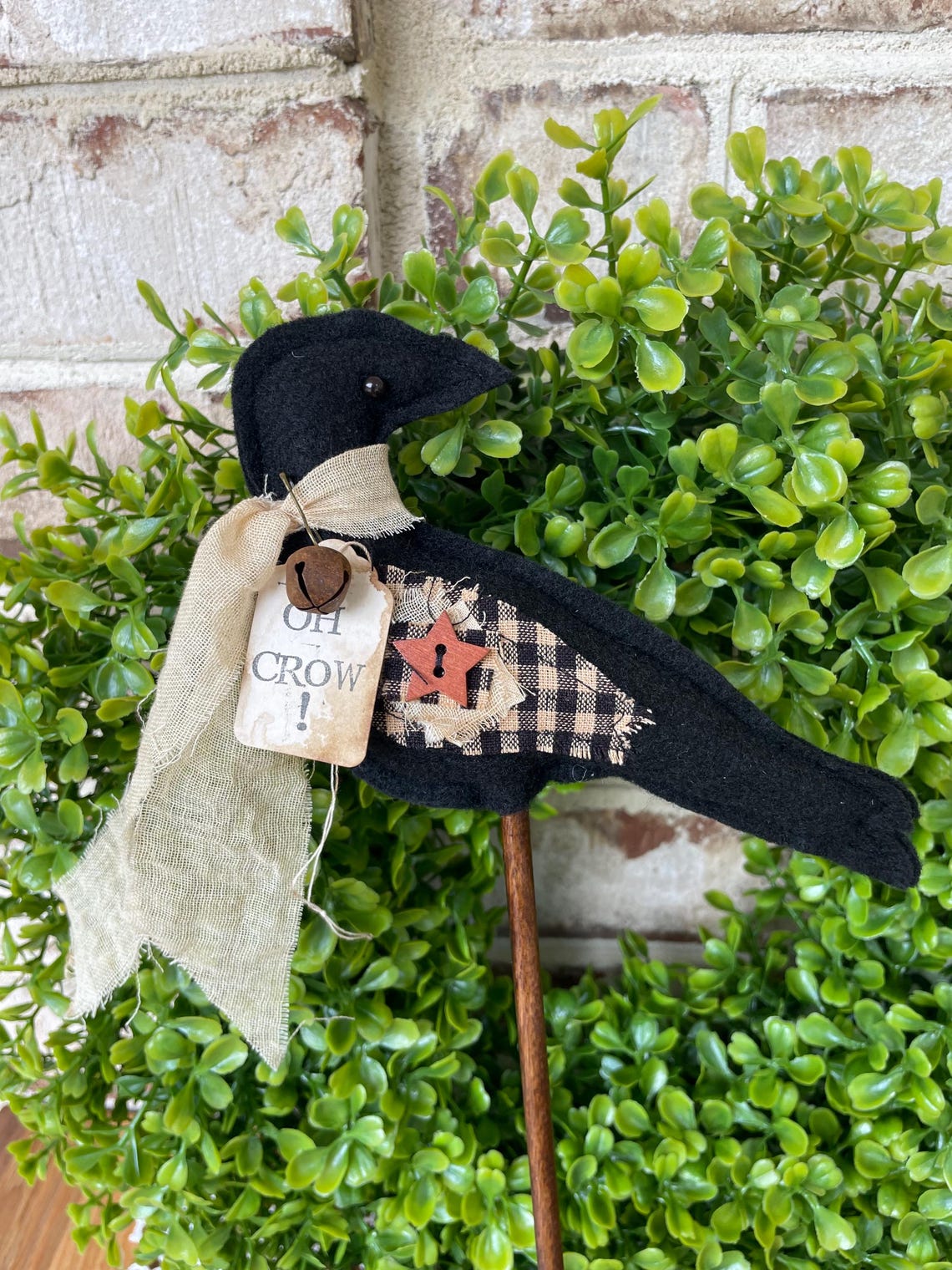 Crows on Sticks, Primitive Crows, Primitive Crow Decor, Fabric Crows ...