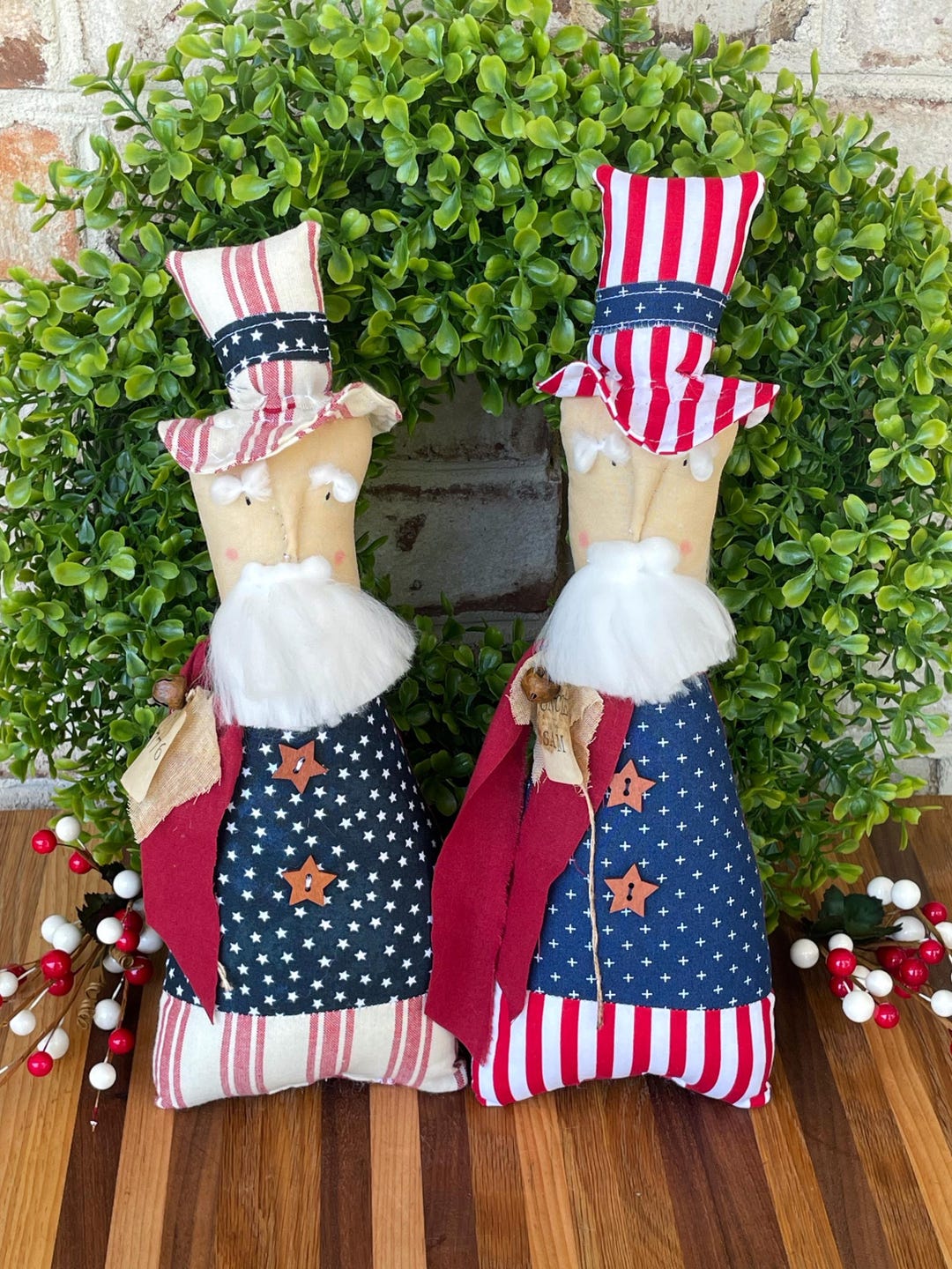 Primitive Uncle Sam Doll, Patriotic Primitives, July 4th Tier Tray ...