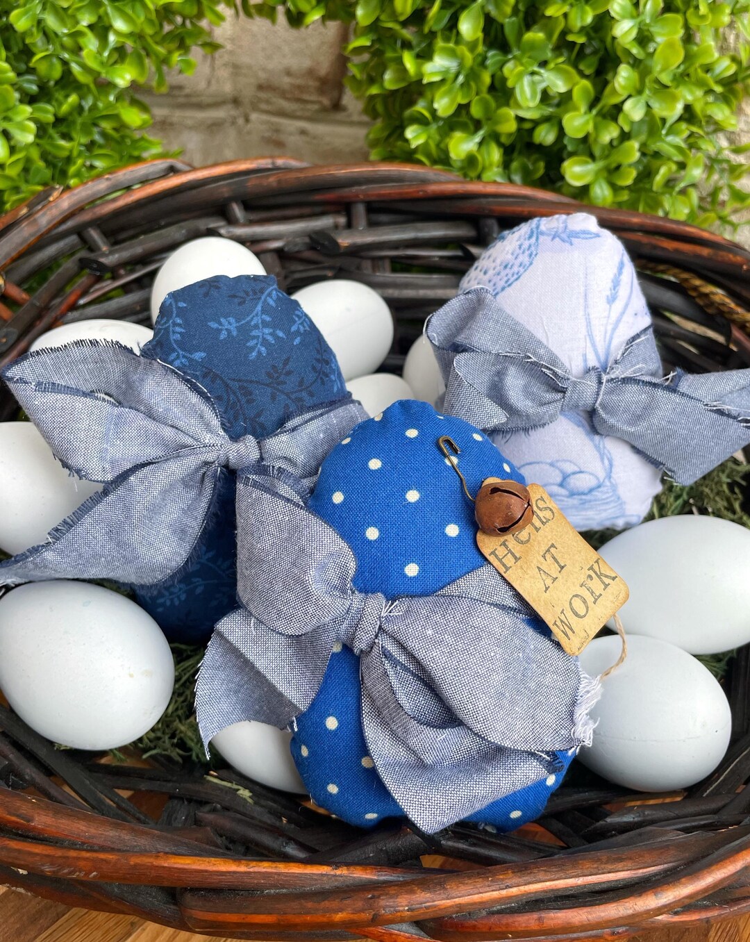 Fabric Eggs, Primitive Easter Egg, Egg Bowl Fillers, Farmhouse Spring ...