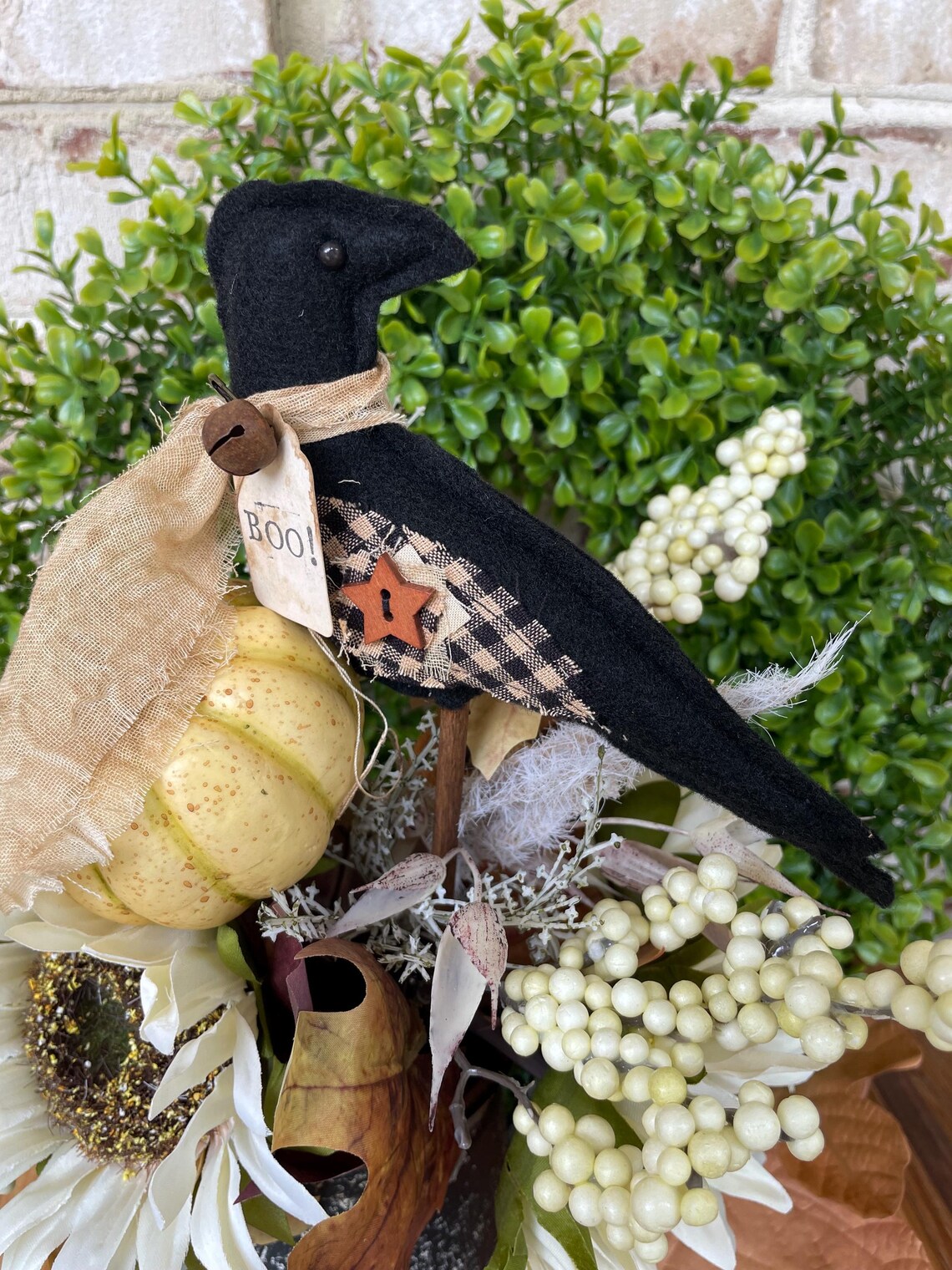Crows on Sticks, Primitive Crows, Primitive Crow Decor, Fabric Crows ...