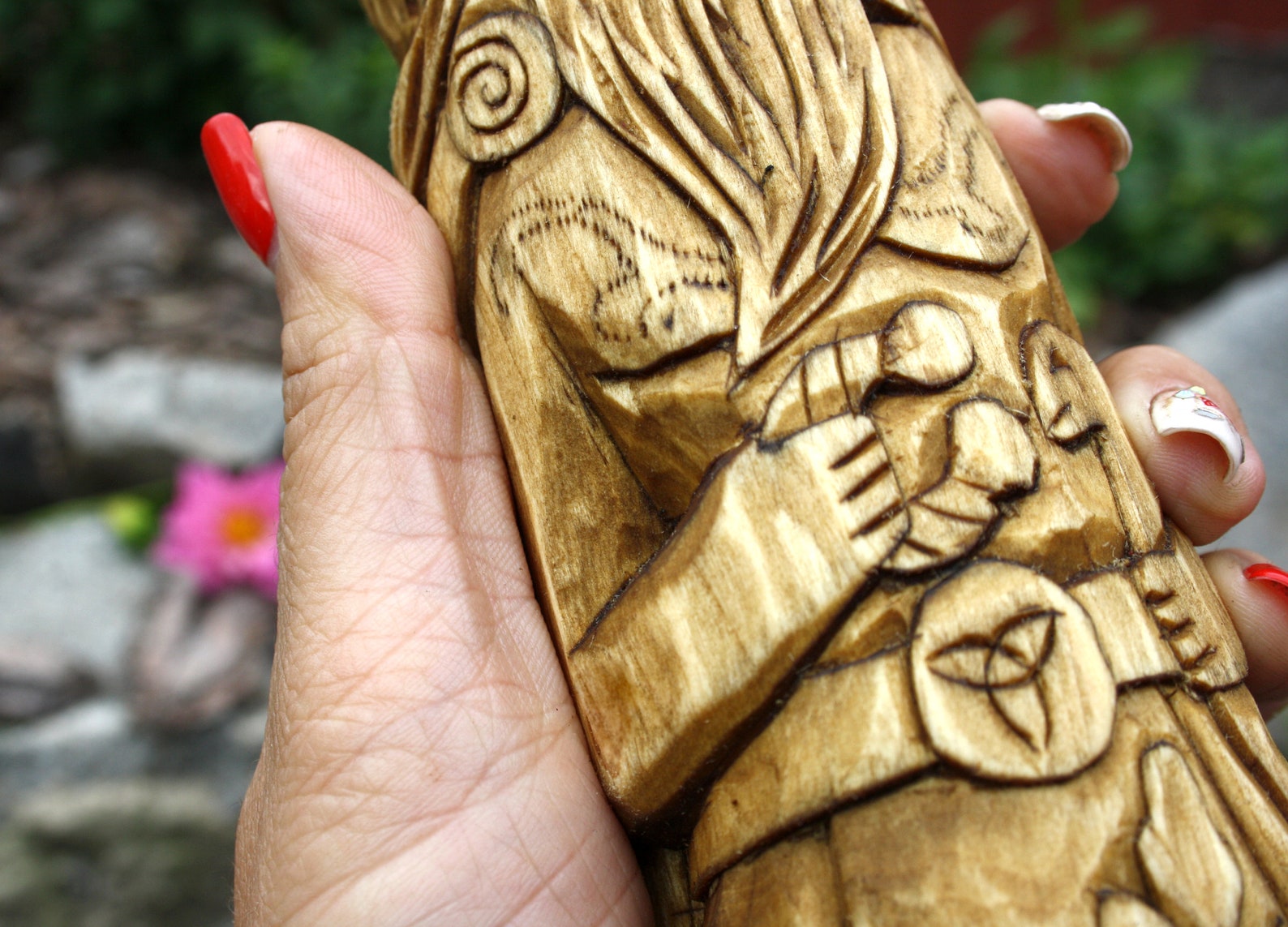 Big Wooden Statue of CERNUNNOS. Celtic God. Wiccan Wicca | Etsy