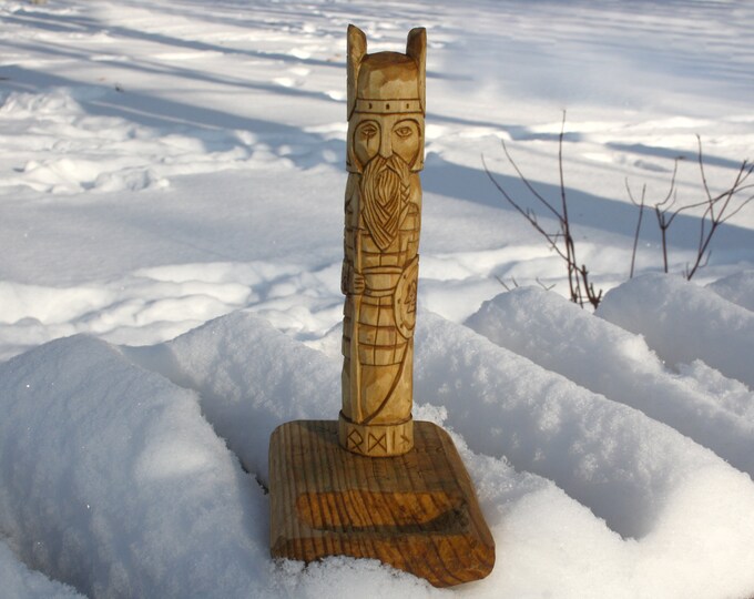 Odin With Wooden Small Altar. Norse God Odin. Viking's God. Hand ...