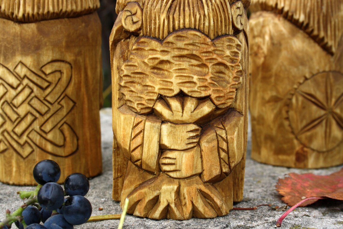 Perun Rod Svarog Veles Makosh. God statue wood statue | Etsy