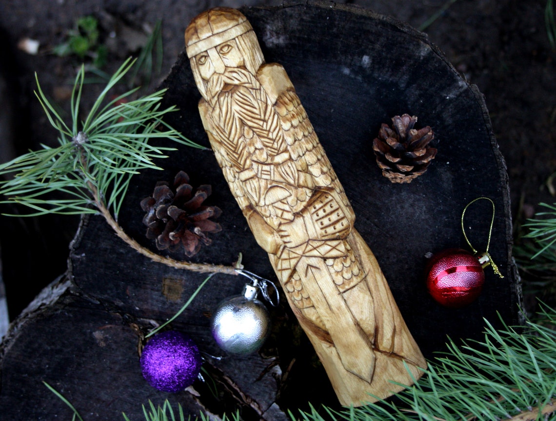 Norse God Tyr. Big Hand Crafted Wooden Statue of Tyr. - Etsy