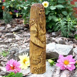 Big Wooden Statue of GOIBHNIU. Celtic God. Wiccan Wicca - Etsy