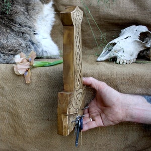 Hammer of Thor. Key Holder in the Hallway, Custom Key Holder for the ...