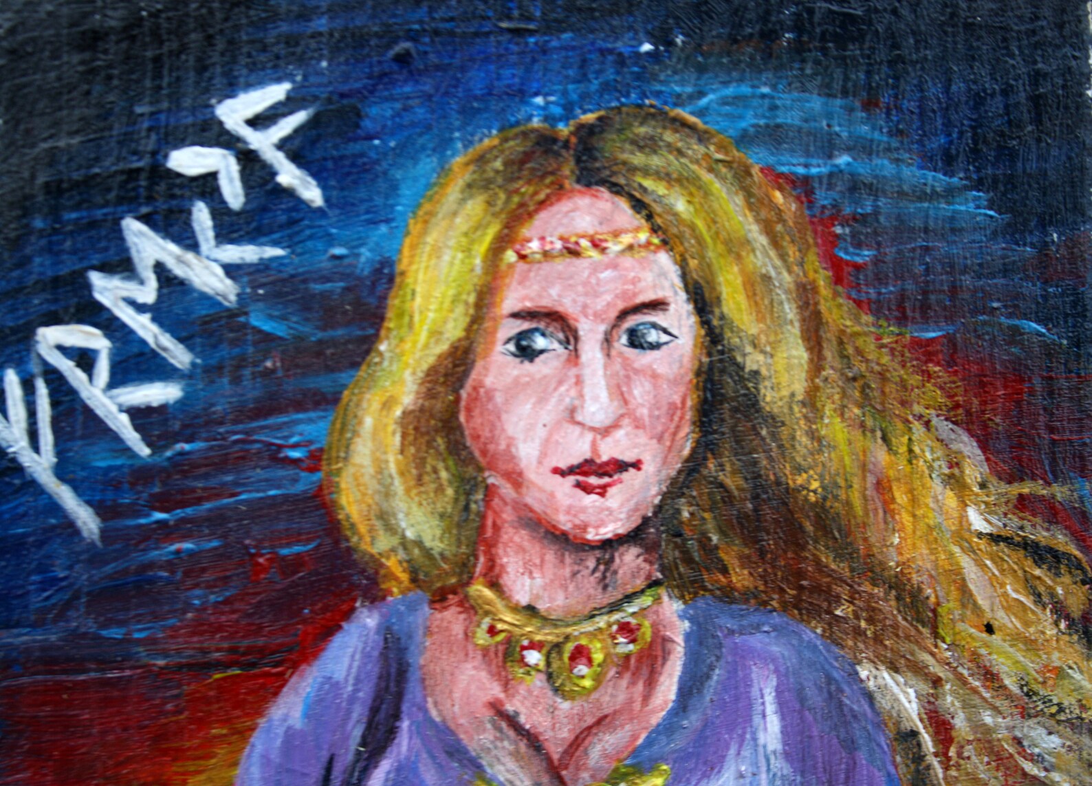 Painting Goddess Freya. Big viking Altar. Acrylic painting. | Etsy