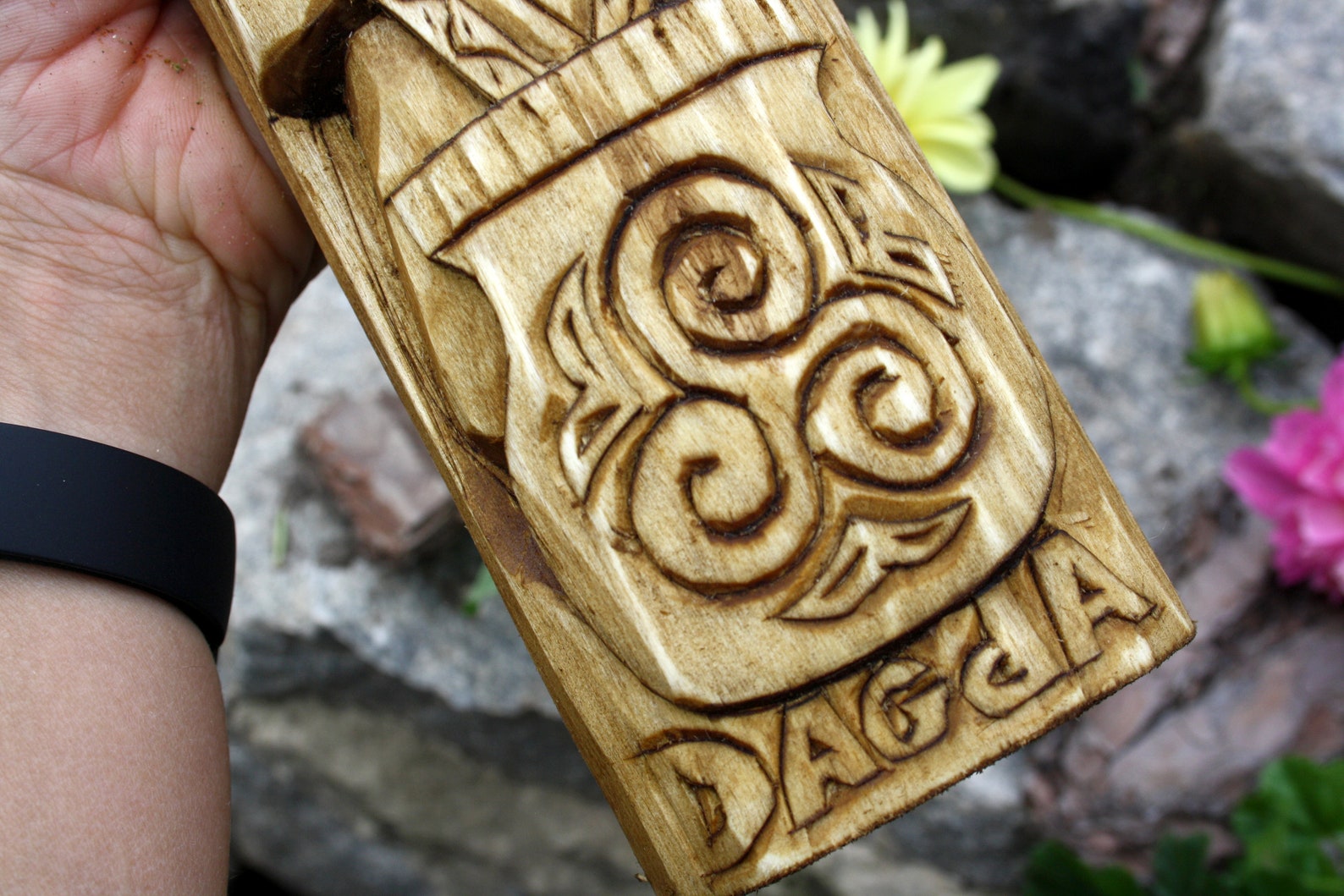 Hand Carved Linden Wood Dagda Statue: Celtic God Altar Decor - Etsy