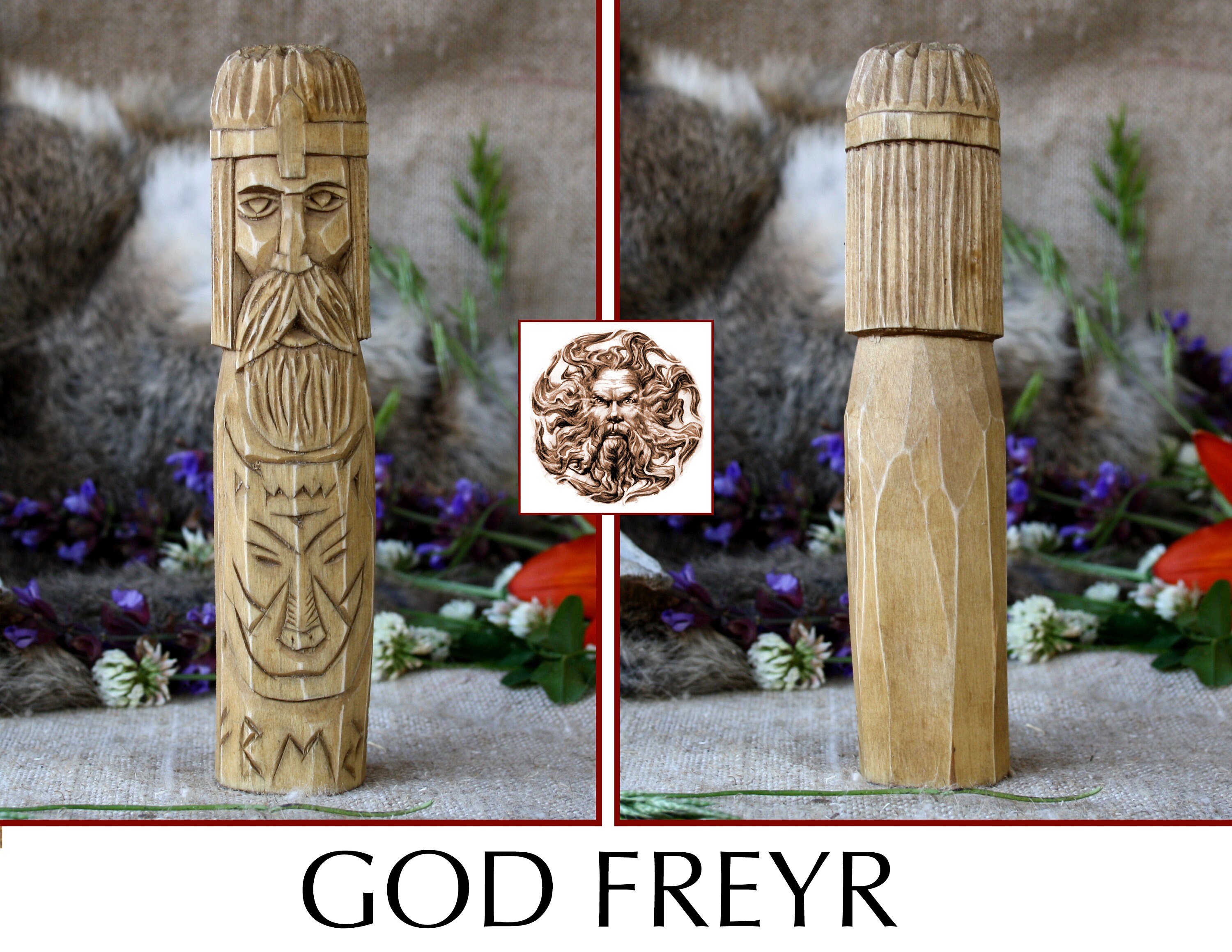 Home & Living Ornaments Home Décor Norse Gods Altar Totem God of the ...