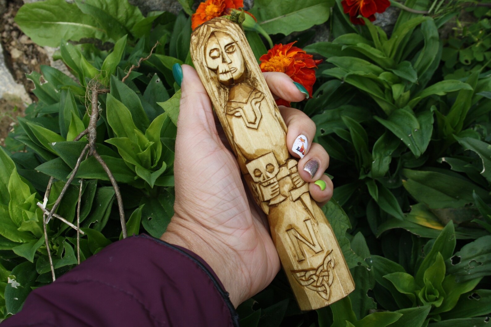Norse Goddess Hel. Big Hand Crafted Wooden Statue of Hel. - Etsy