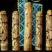 Hand Carved Wooden Slavic Pantheon. Svarog, Rod, Veles, Perun, Dajdbog ...