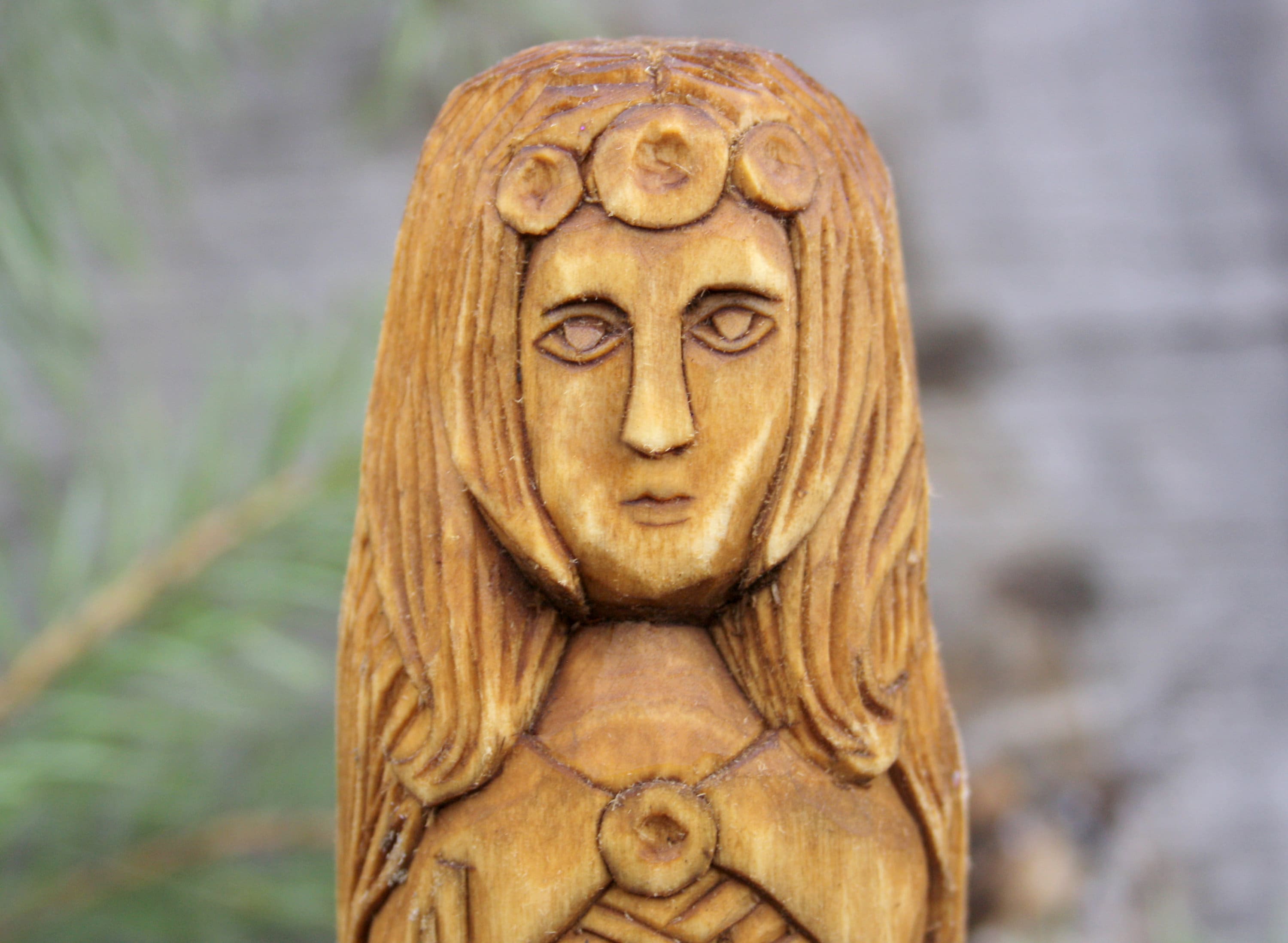 Big hand crafted wooden Statue of Frigg. Norse Goddess Frigg. | Etsy