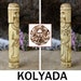 Hand Carved Wooden Slavic Gods: Kolyada, Zhiva, Yarilo - 6 Inch Linden ...
