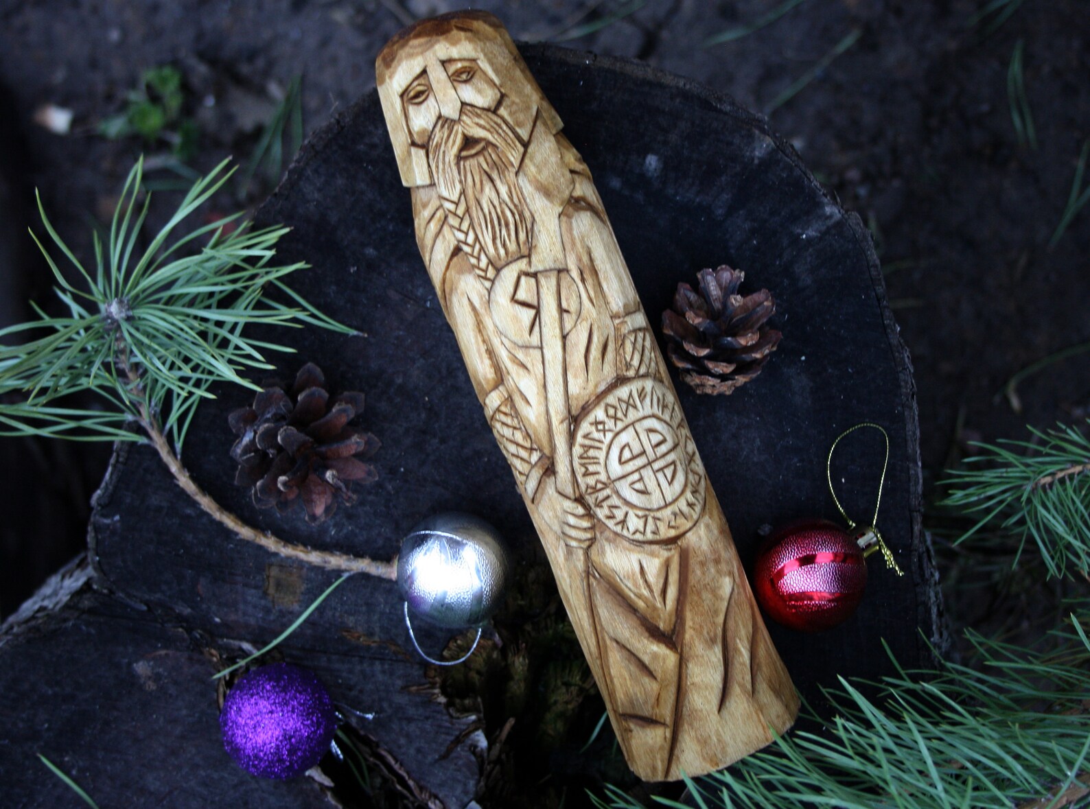 Norse God Odin. Big Hand Crafted Wooden Statue of Odin. - Etsy
