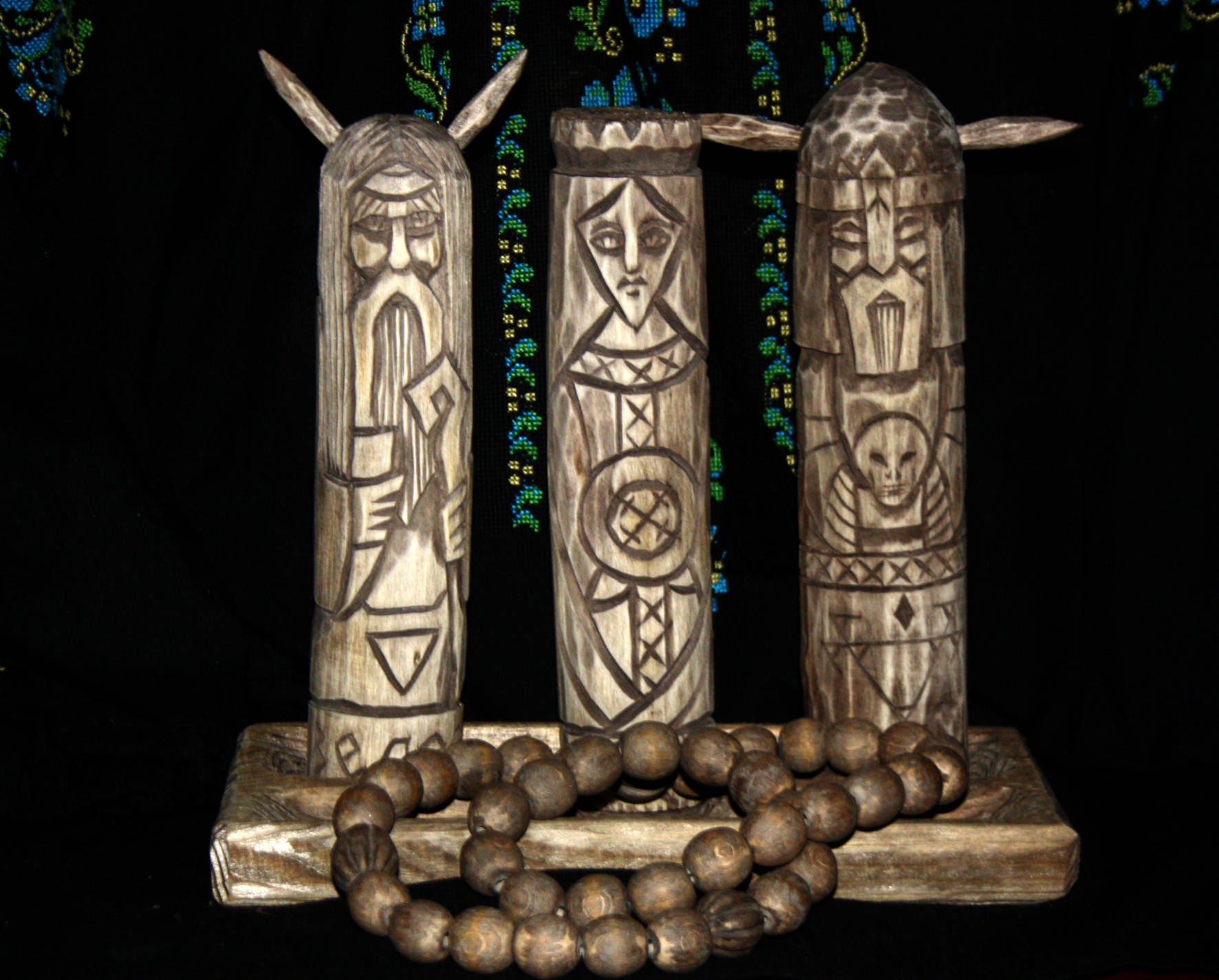 Wooden Altar. Handcrafted Statue. Veles Chernobog Morana | Etsy