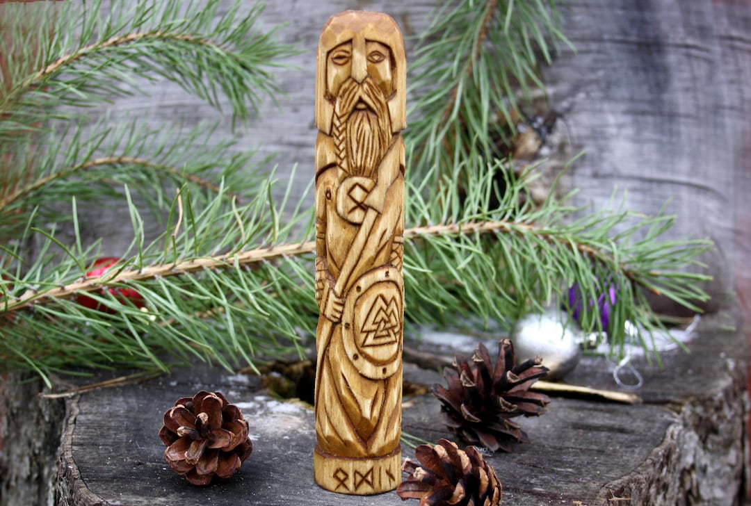 Odin Statue. Nordischer Gott Odin. Wikingergott. Handgefertigte Statue ...