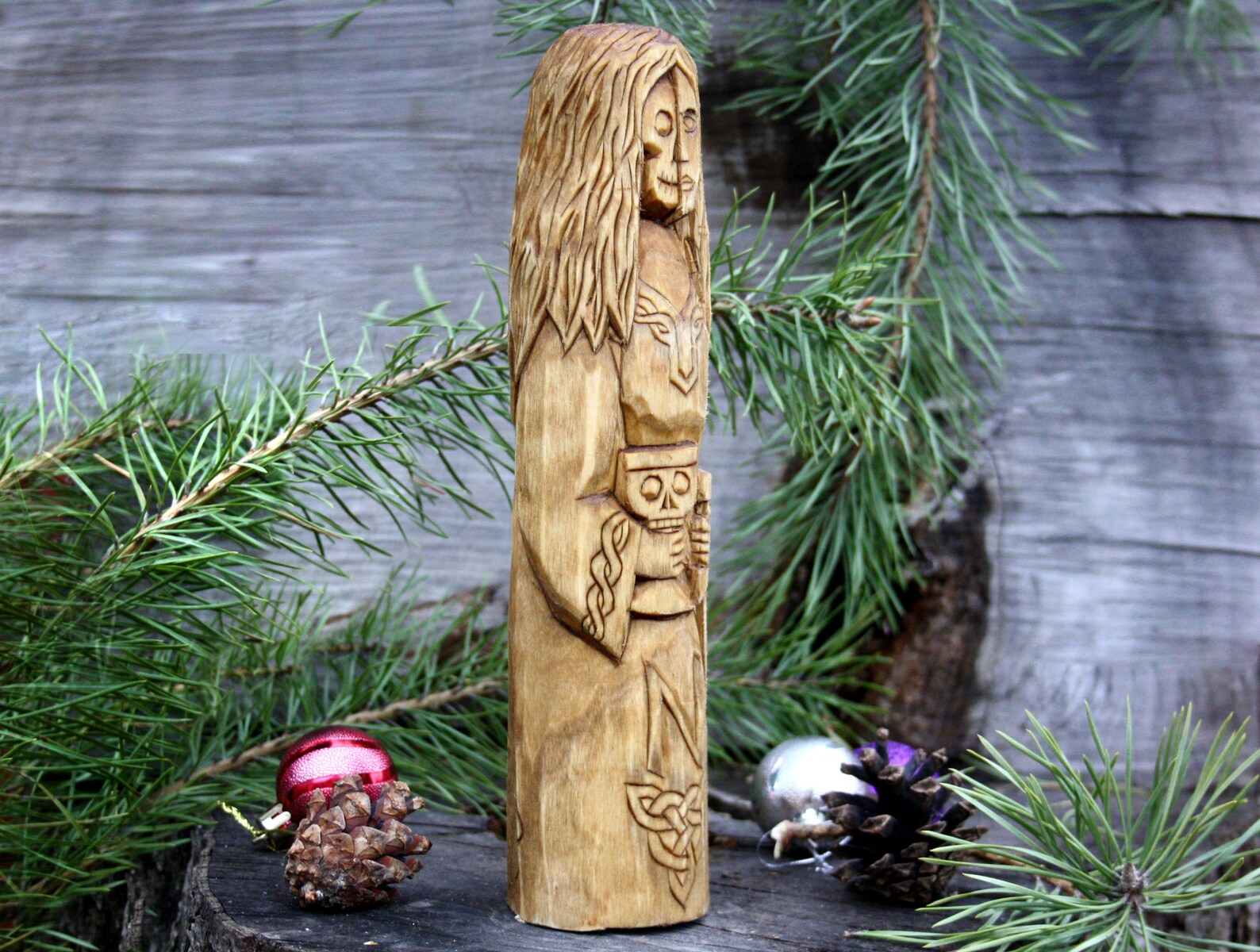 Norse Goddess Hel. Big Hand Crafted Wooden Statue of Hel. - Etsy