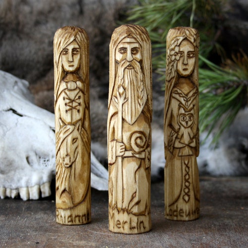 DAGDA GOIBHNIU and OGMA. Celtic Gods. Wiccan Wicca Altar - Etsy