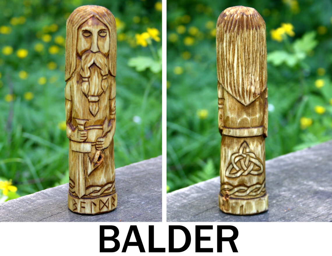 Dieux nordiques FREYR BALDER et BRAGI. Dieux en bois . - Etsy France