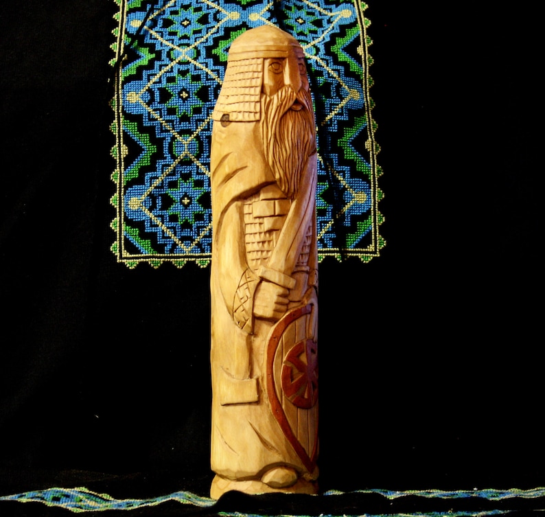 Hand-carved Wooden Statue Perun. PERUN Slavic God of Thunder - Etsy