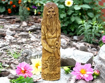 Big Wooden Statue of CERNUNNOS. Celtic God. Wiccan Wicca | Etsy